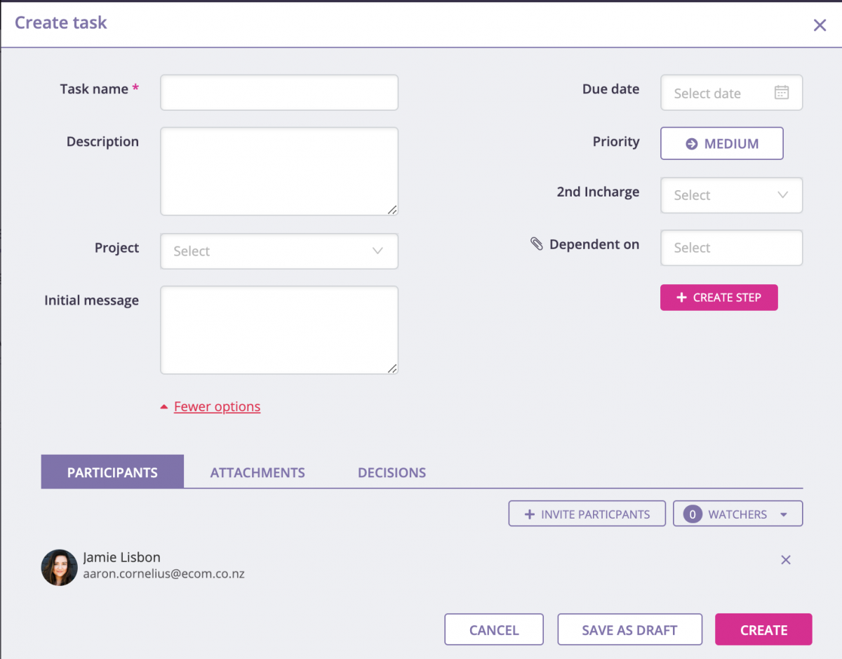 Tasks managed by me – PIQNIC | Help Centre