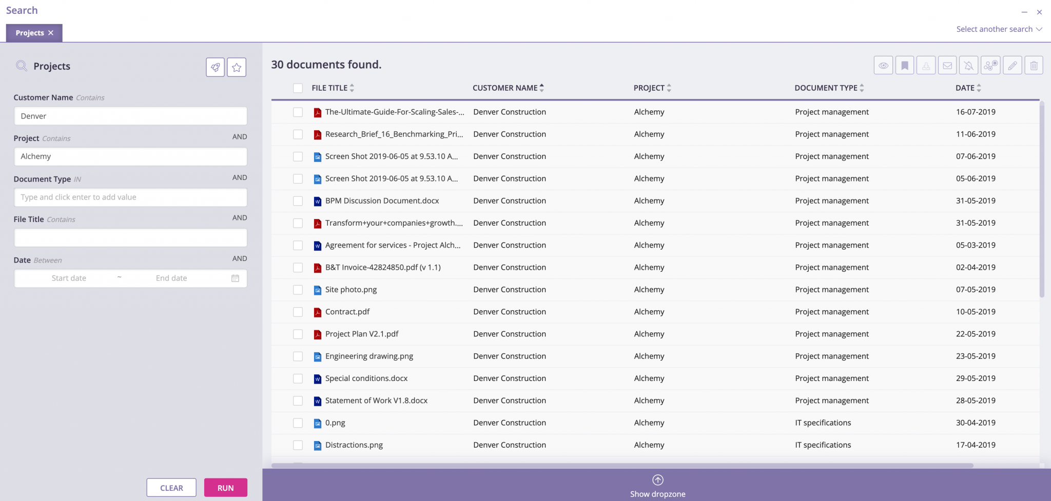 Search Results Pop-up panel – PIQNIC | Help Centre