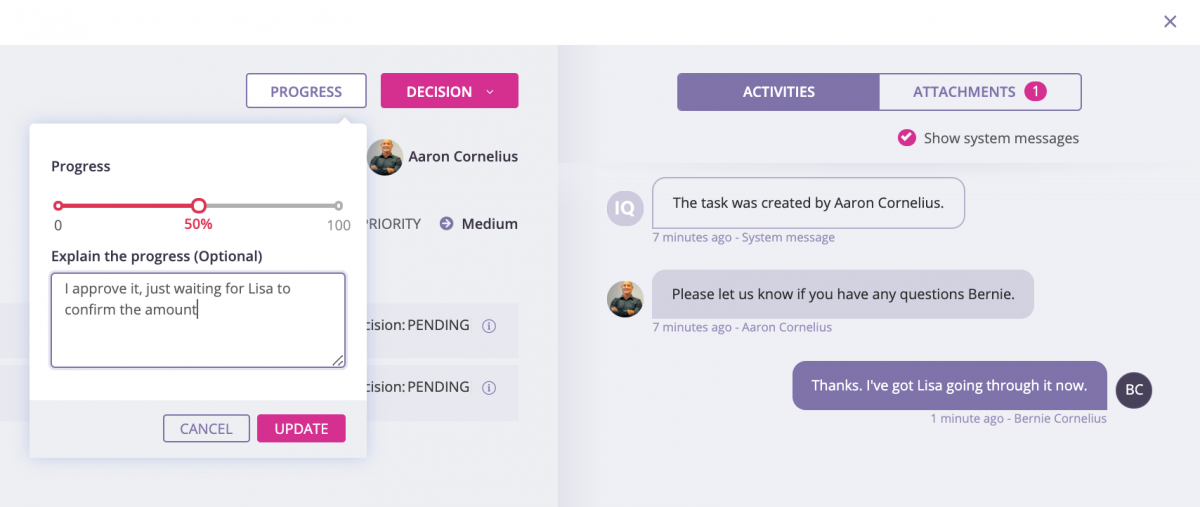 Tasks assigned to me – PIQNIC | Help Centre